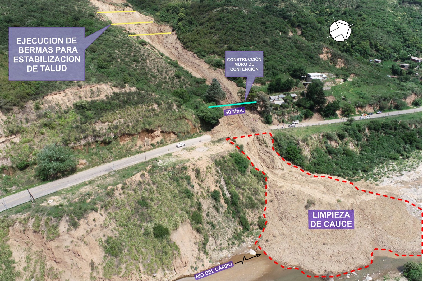 Avanzan con la ejecución de obras de contención y prevención en El ...