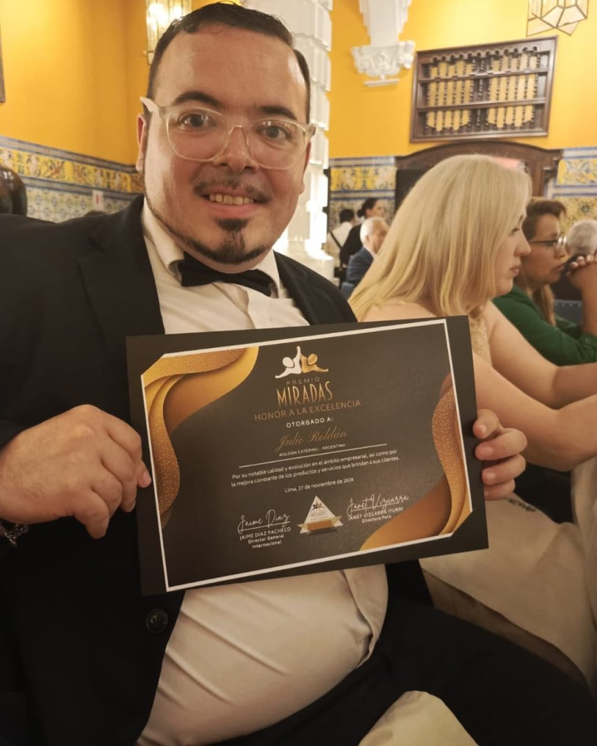 El chef Julio Roldán triunfó en Perú: recibió el premio a la excelencia ...